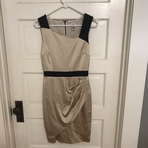 Cache | Dresses | Cache Cocktail Dress Champagne And Black | Poshmark